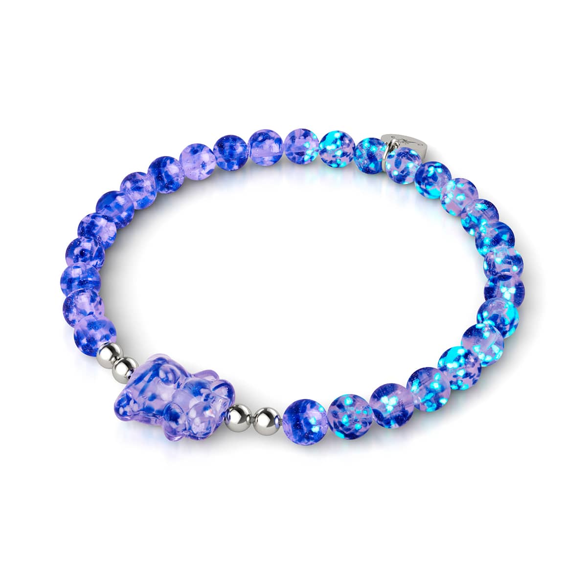 Tanzanite | .925 Sterling Silver | Firefly Glass Deluxe Bear Bracelet ...