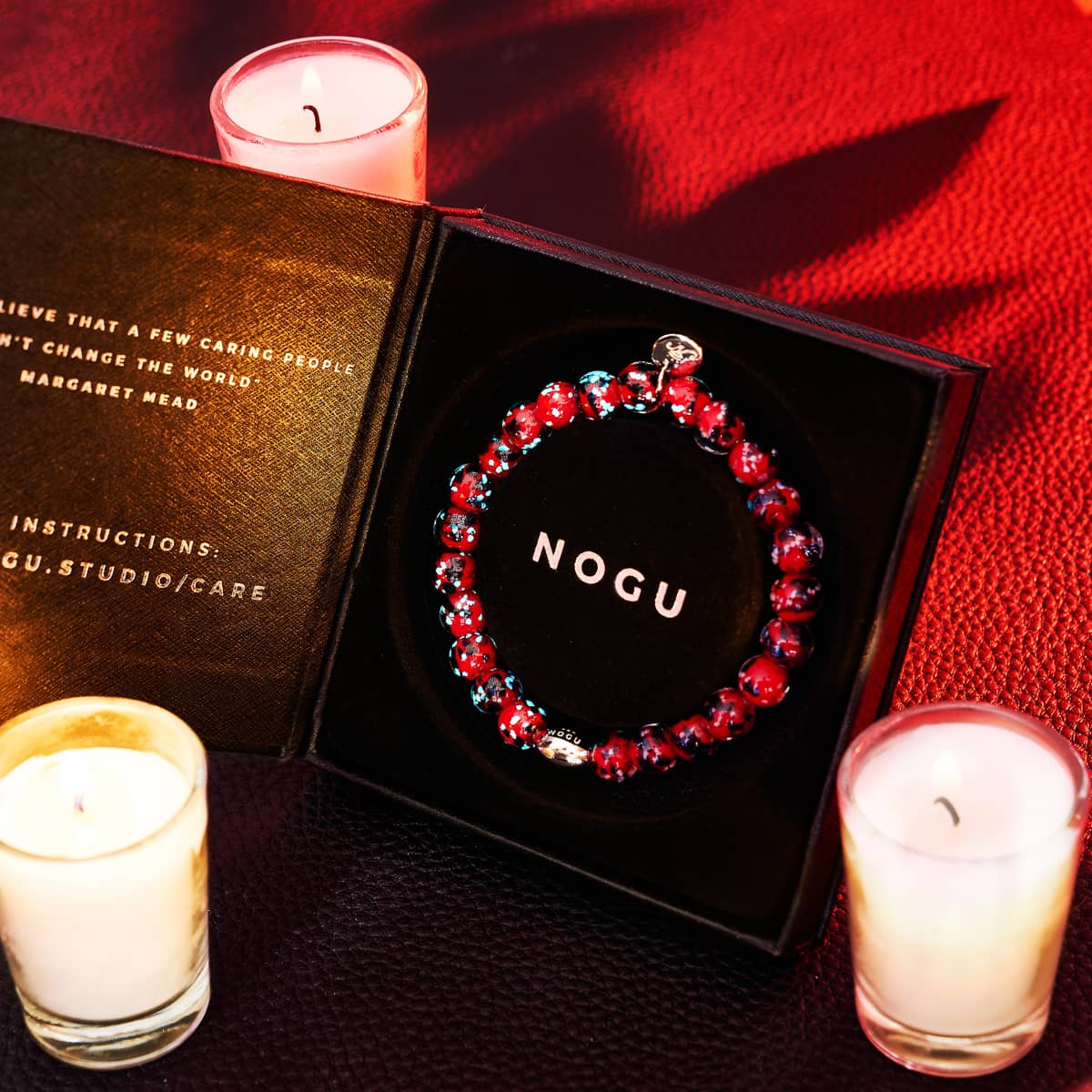 Fire and Ice | .925 Sterling Silver | Firefly Glass Bracelet– NOGU USA