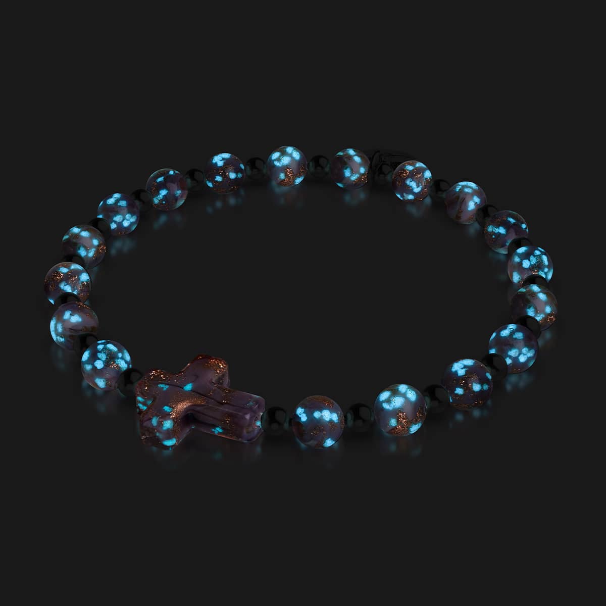 Periwinkle | Silver | Firefly Glass Cross Bracelet – NOGU United States