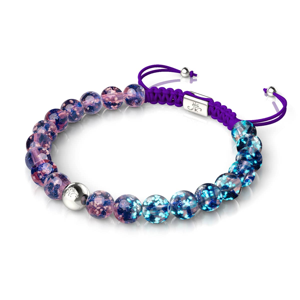 Purple Elixir | Silver | Firefly Glass Macrame Bracelet – NOGU United ...