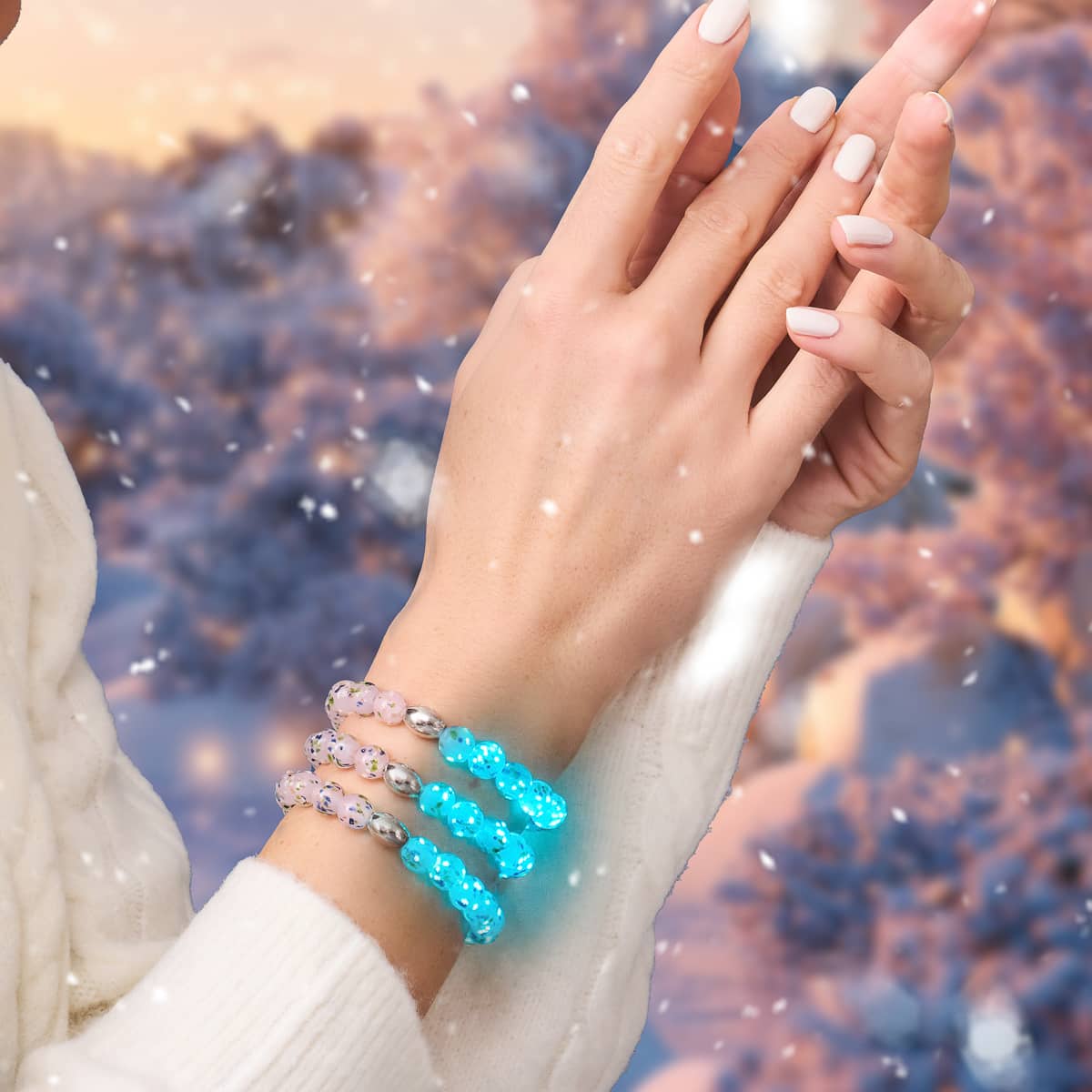 Purple Succulent | .925 Sterling Silver | Firefly Glass Bracelet – NOGU ...