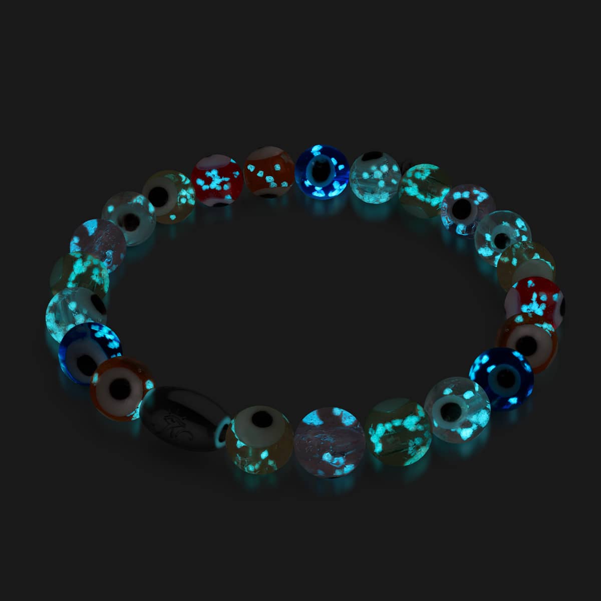 Rainbow | .925 Sterling Silver | Firefly Glass Evil Eye Bracelet – NOGU ...