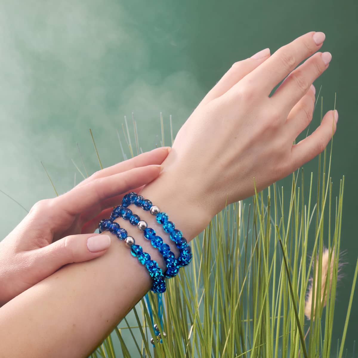 Topaz Flame | Silver | Firefly Glass Macrame Bracelet – NOGU United States