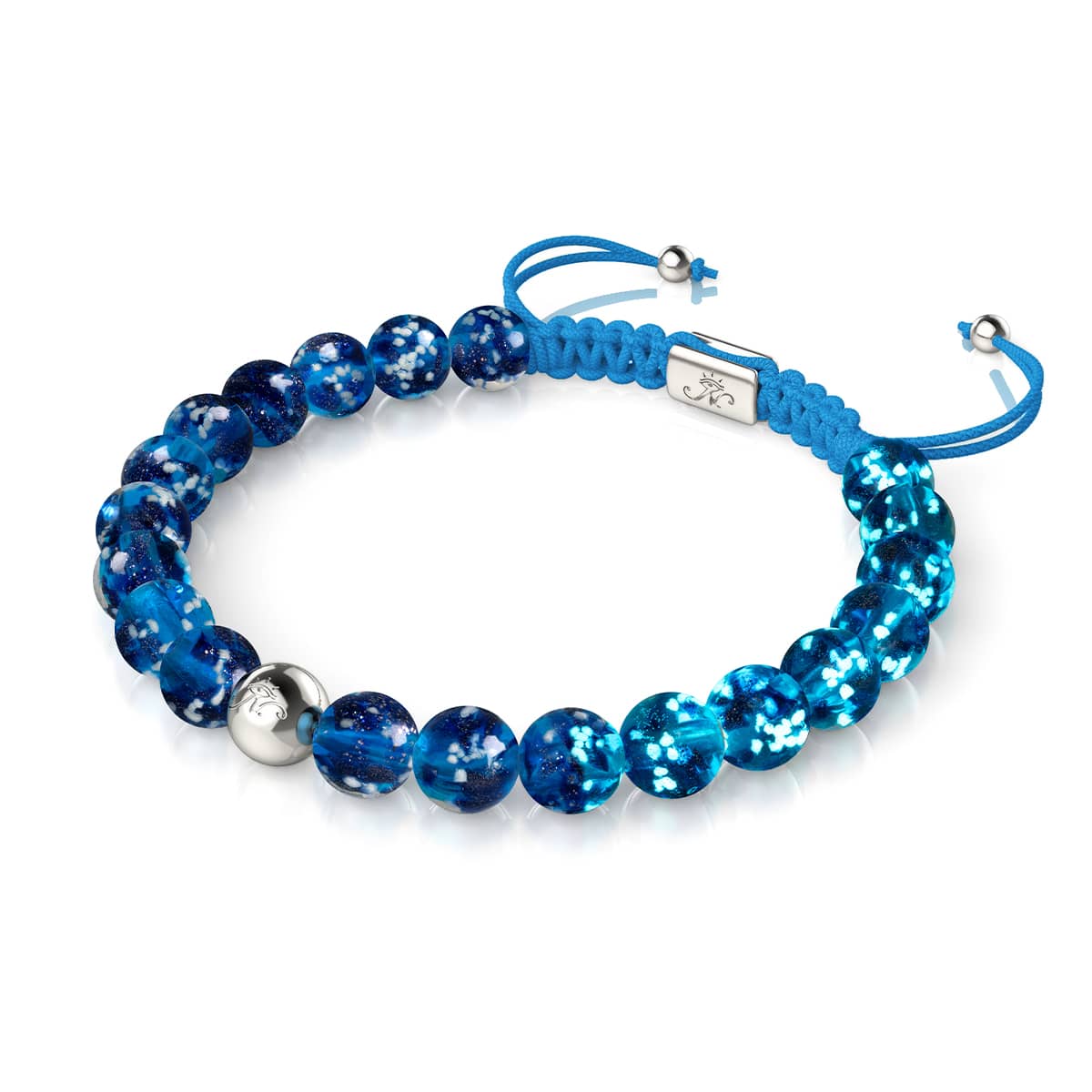 Topaz Flame | Silver | Firefly Glass Macrame Bracelet – NOGU United States