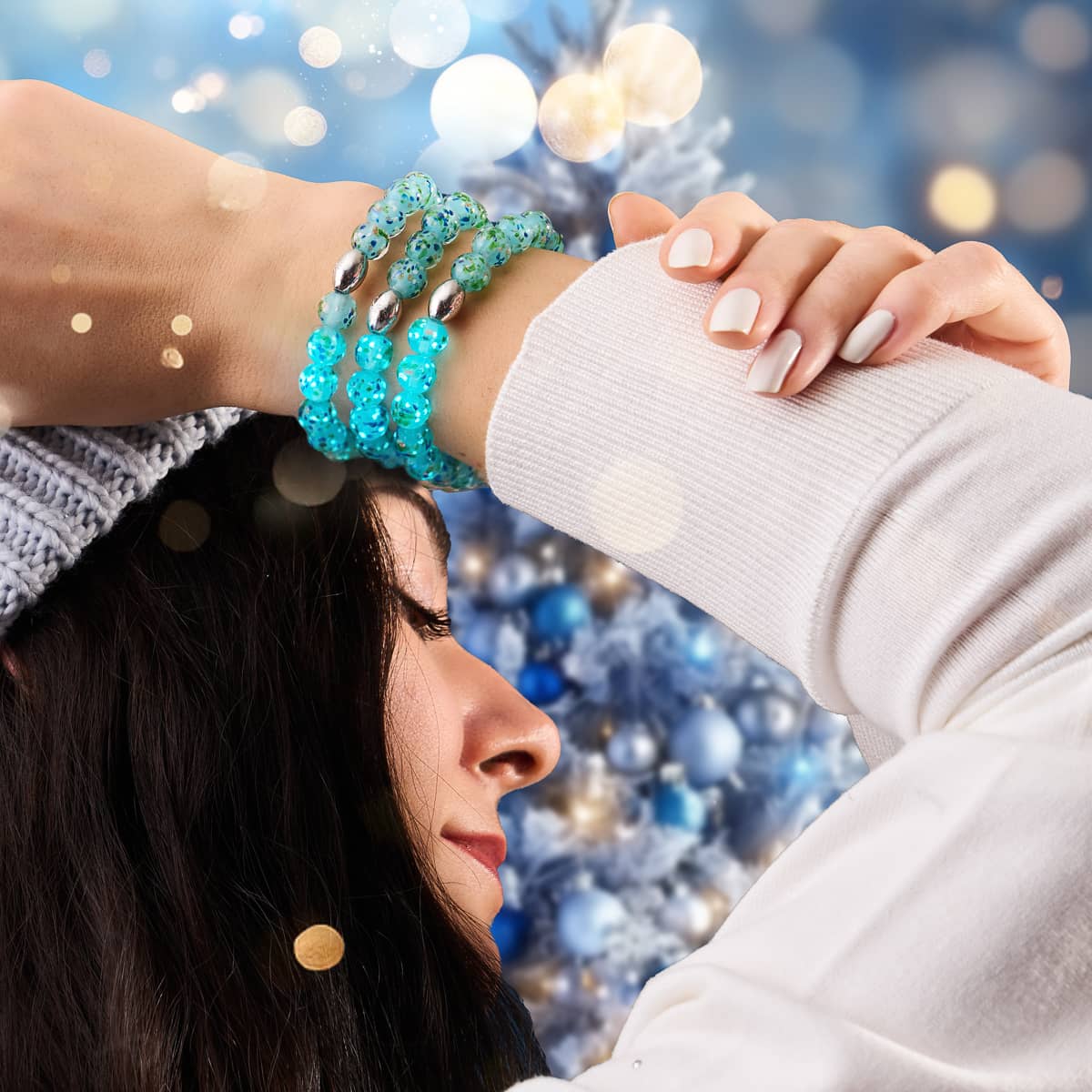 Turquoise Spearmint | .925 Sterling Silver | Firefly Glass Bracelet ...