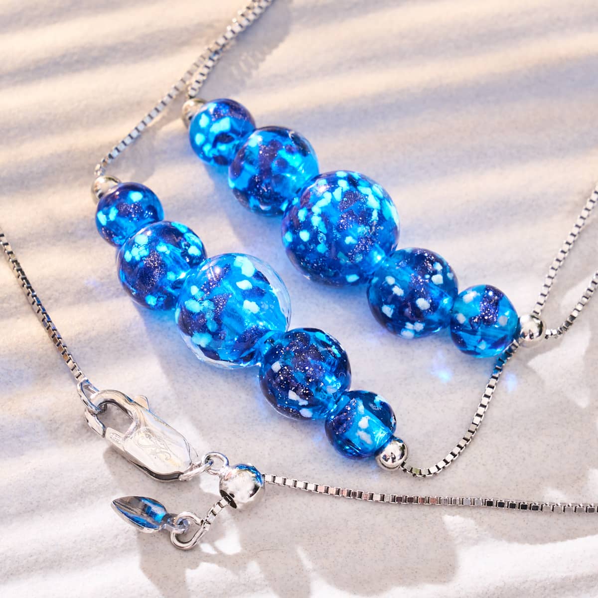 Topaz Flame | .925 Sterling Silver | Firefly Glass Infinity Clasp Neck ...
