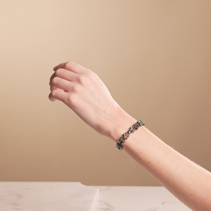 Liquorice Lilly | .925 Sterling Silver | Firefly Glass Flower Bracelet ...