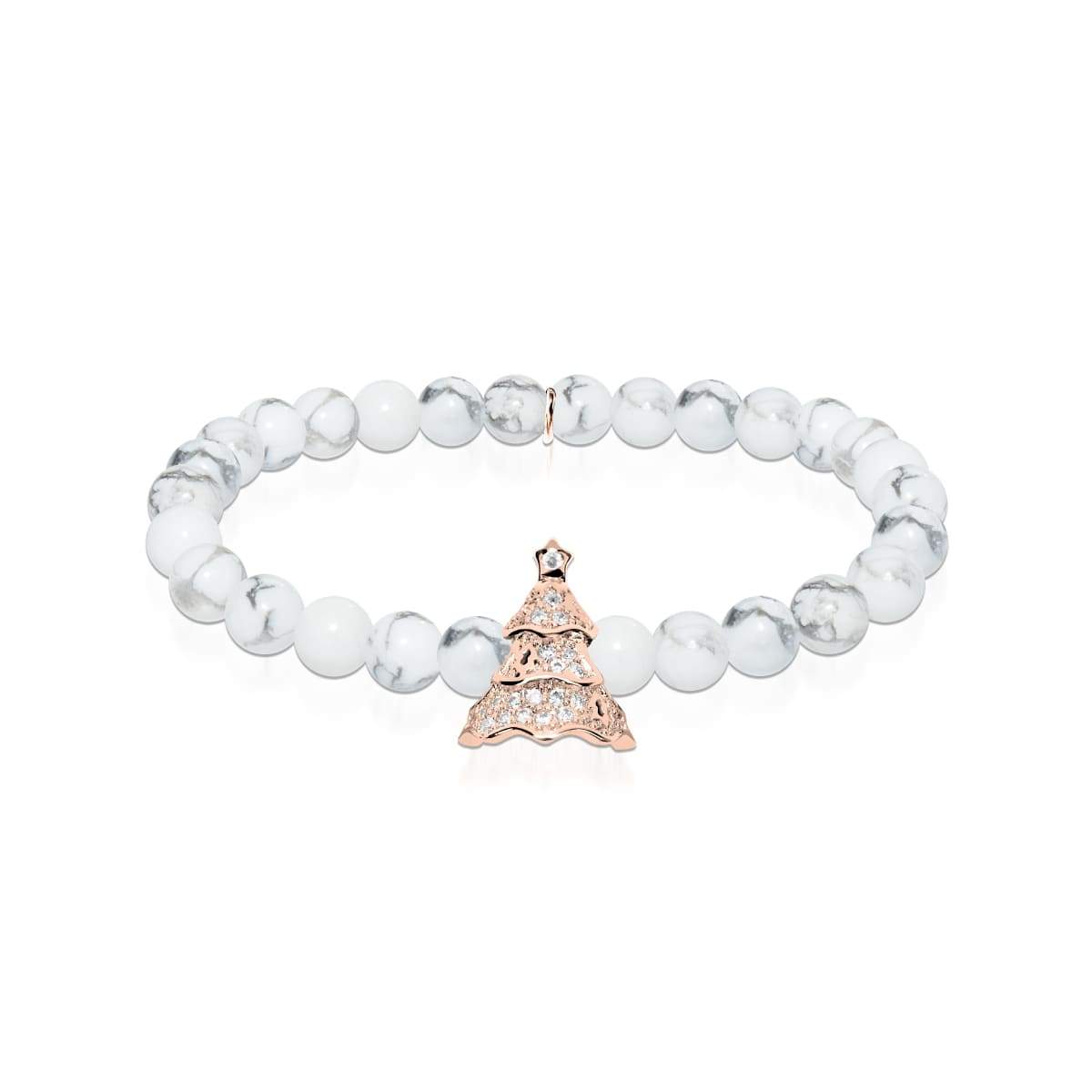 Evergreen | 18k Rose Gold & Howlite | Crystal Holiday Tree – NOGU ...