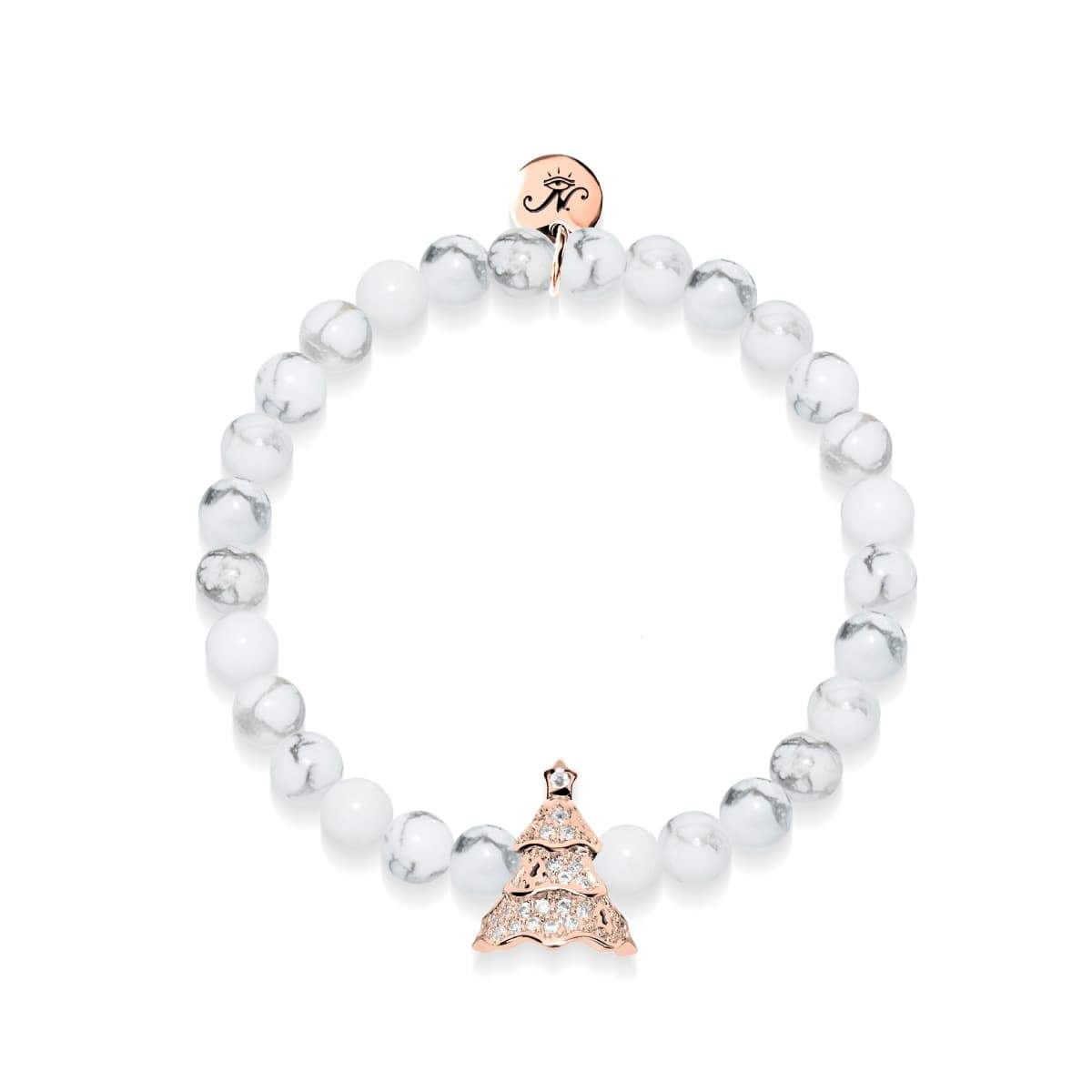 Evergreen | 18k Rose Gold & Howlite | Crystal Holiday Tree – NOGU ...