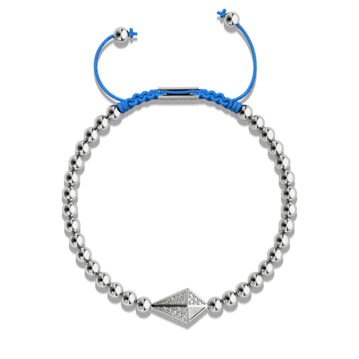 Kite | Silver & Blue | Crystal Macrame Charmballa Bracelet – NOGU ...