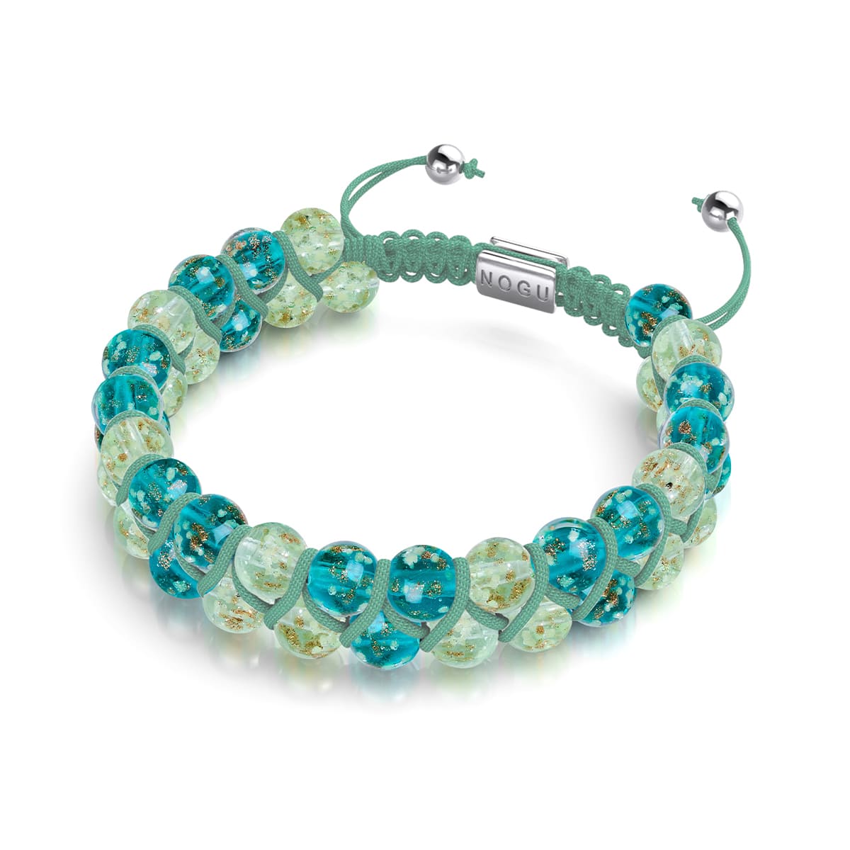 Ocean Spray | Teal x Evergreen | Double Firefly Glass Bracelet – NOGU ...