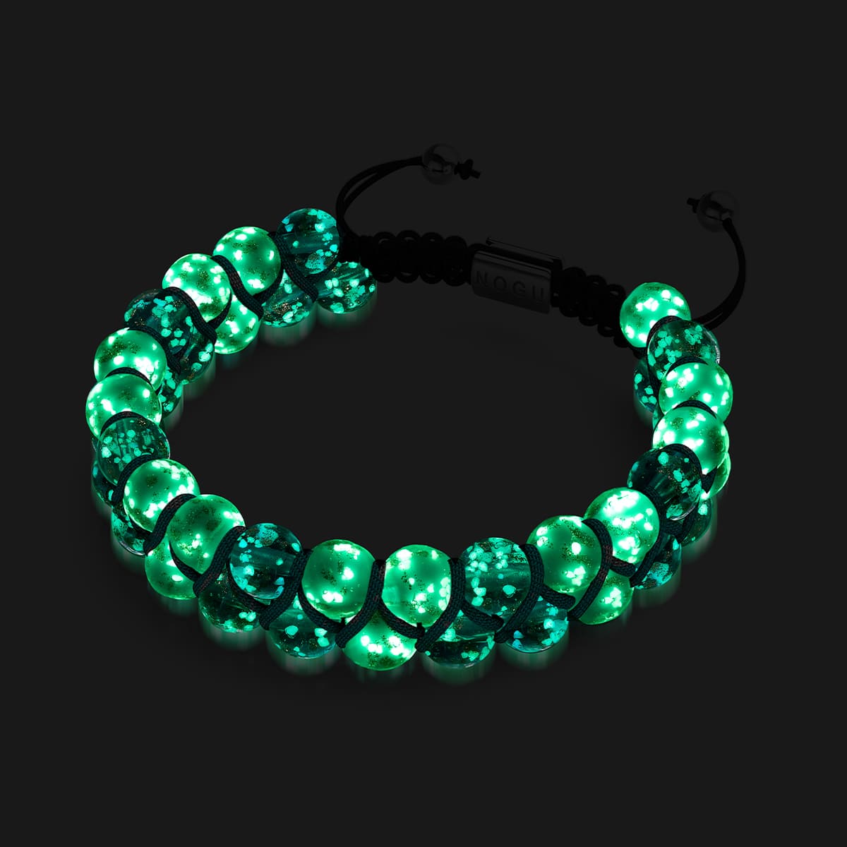 Purple Fields | Periwinkle x Lilac | Double Firefly Glass Bracelet ...