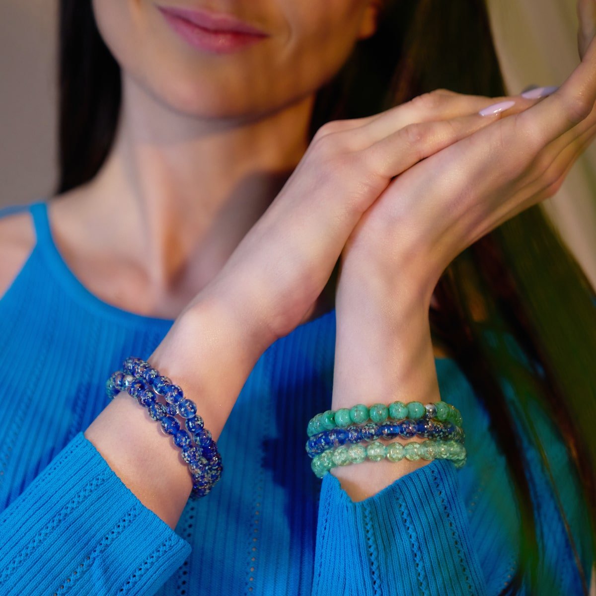 Succulent | .925 Sterling Silver | Firefly Glass Bracelet– NOGU USA