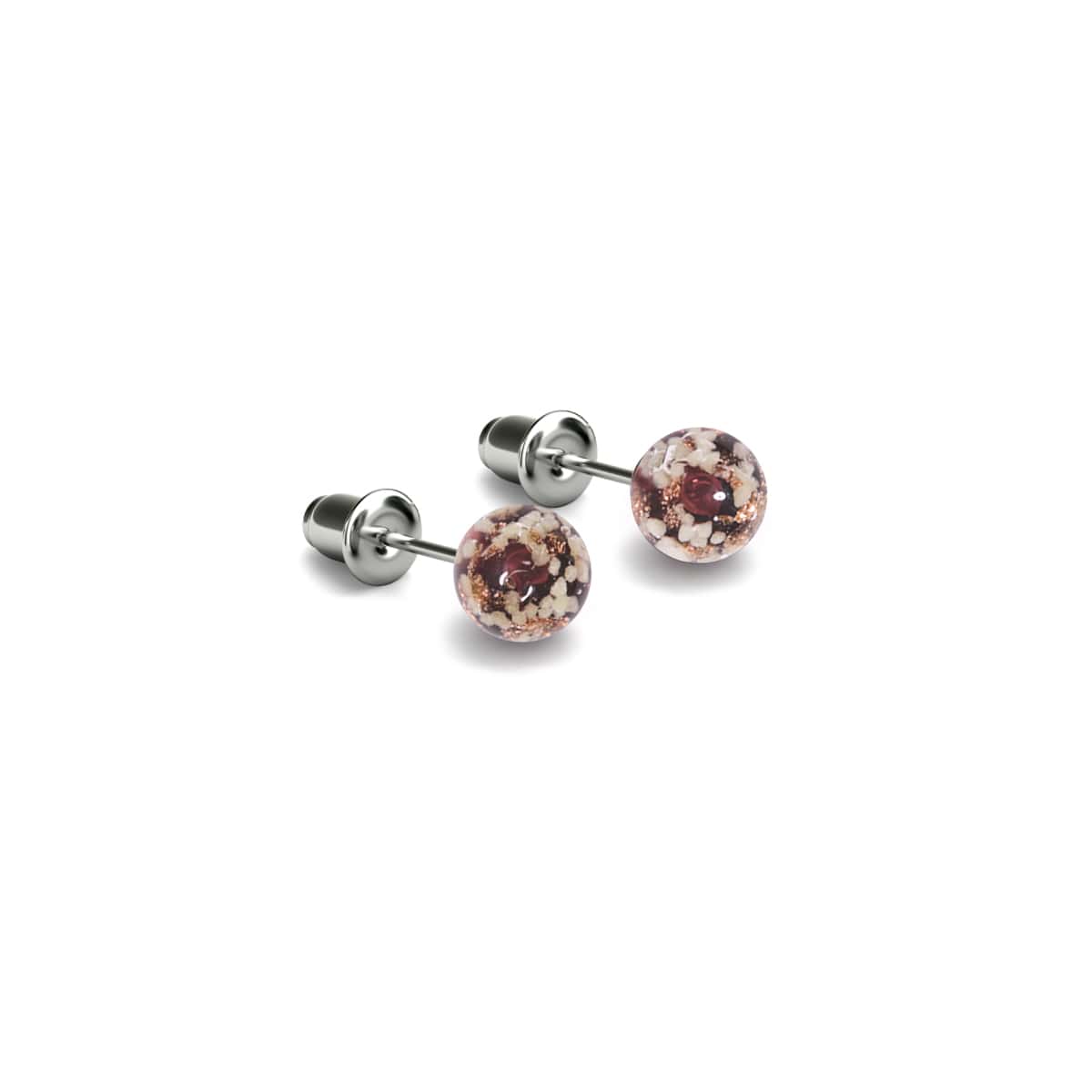 Merlot | .925 Sterling Silver | Mini Firefly Glass Stud Earrings – NOGU ...