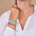 Cerulean | Silver | Firefly Glass Cascade Double Pendant – NOGU.studio