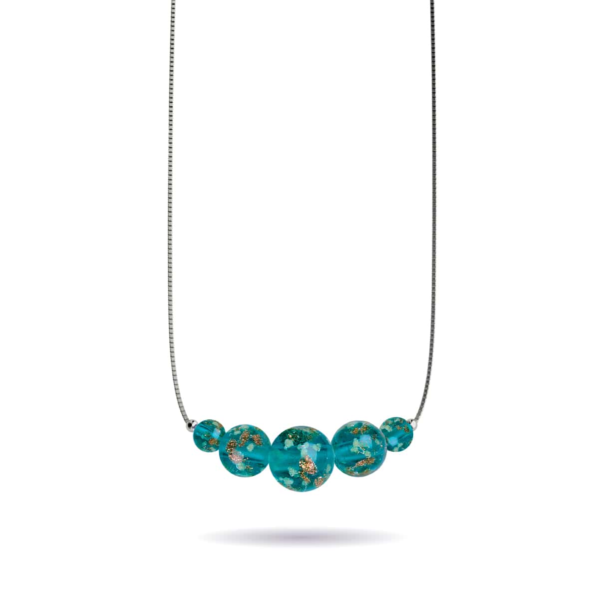 Teal | .925 Sterling Silver | Firefly Glass Infinity Clasp Necklace ...