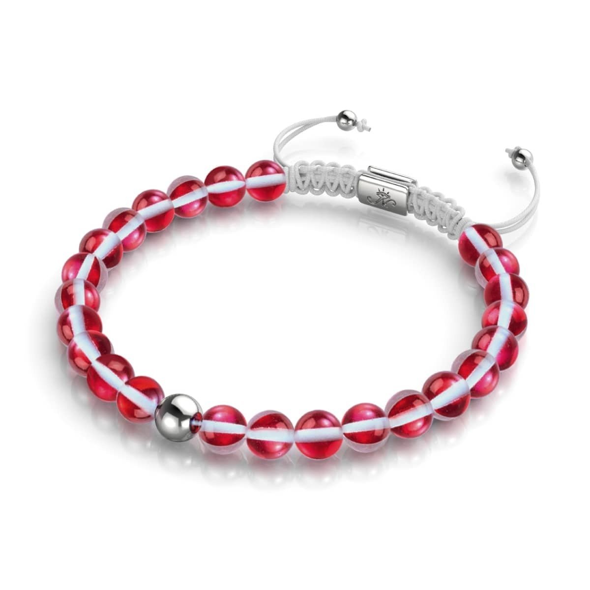 Blood Moon | Silver | Galaxy Glass Macrame Bead Bracelet – NOGU United ...