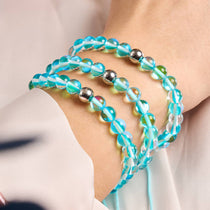 Blue Nebula | Silver | Galaxy Glass Macrame Bead Bracelet – NOGU United ...