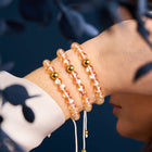 Champagne Supernova | Gold | Galaxy Glass Macrame Bead Bracelet – NOGU ...