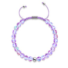 Cosmic Purple | Silver | Galaxy Glass Macrame Bead Bracelet – NOGU ...