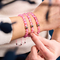 Pink Nebula | Silver | Galaxy Glass Macrame Bead Bracelet – NOGU United ...