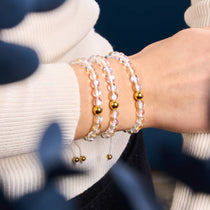 Rainbow Supernova | Gold | Galaxy Glass Macrame Bead Bracelet – NOGU.studio