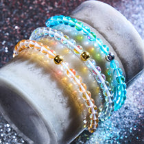 Rainbow Supernova | Gold | Galaxy Glass Macrame Bead Bracelet – NOGU.studio