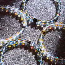 Rainbow Supernova | Gold | Galaxy Glass Macrame Bead Bracelet – NOGU.studio