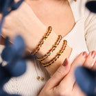 Terra | Gold | Galaxy Glass Macrame Bead Bracelet – NOGU.studio