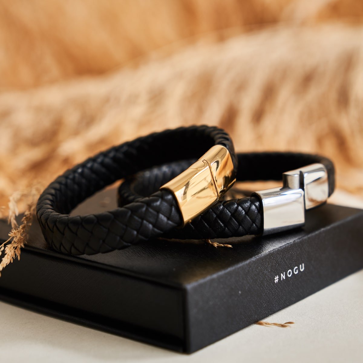 18k Gold | Infinity Braid | Leather Bracelet– NOGU USA