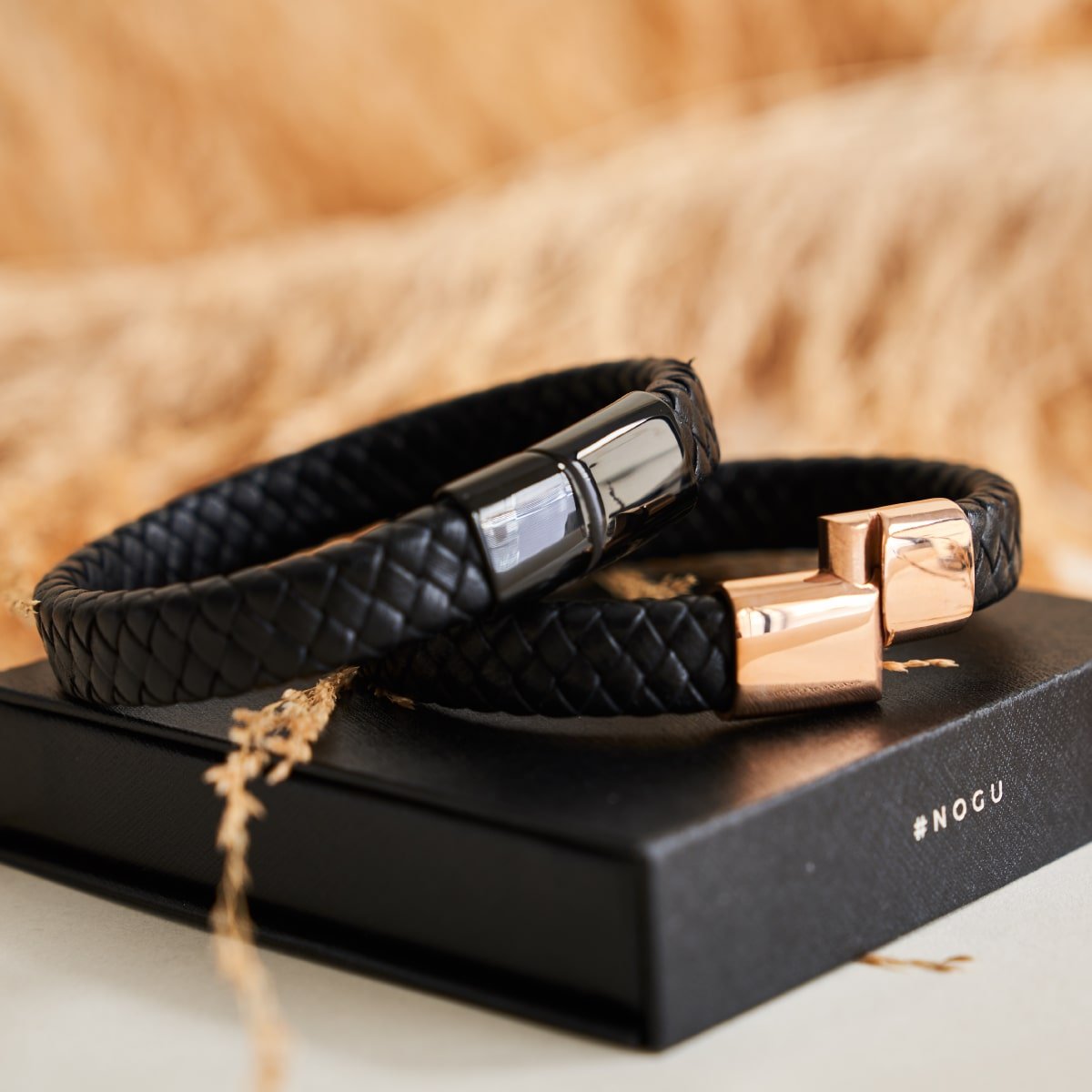 18k Rose Gold | Infinity Braid | Leather Bracelet– NOGU USA