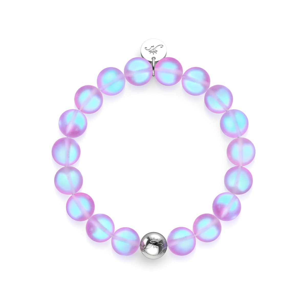 Lavender | Silver | Mermaid Glass Statement Bracelet – NOGU United States