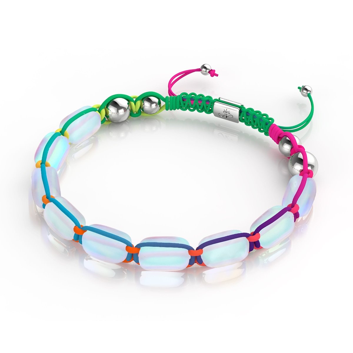 Spectrum | Mermaid Glass Pebble Macrame Bracelet – NOGU United States