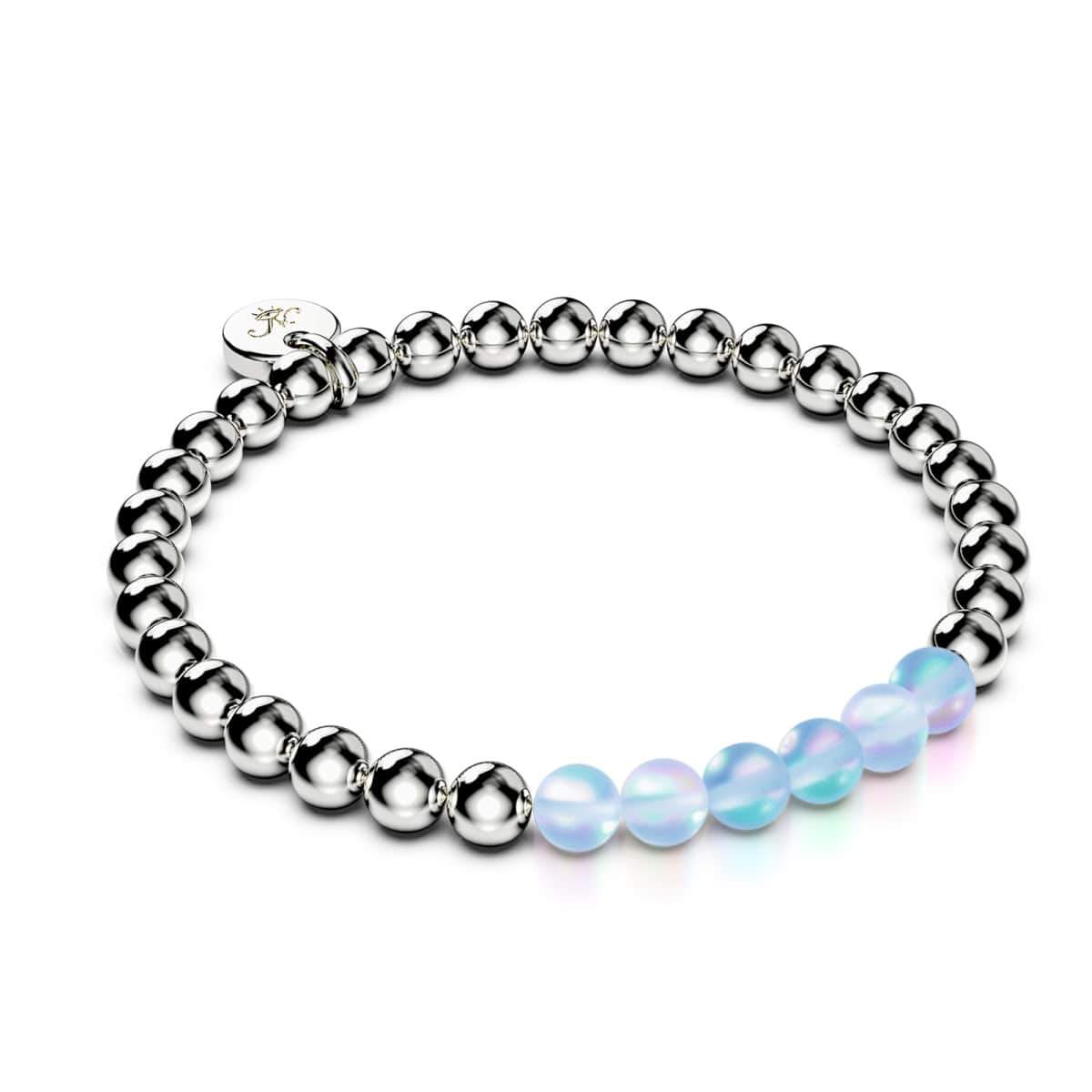 Aquamarine | Silver | Mermaid Glass Expression Bracelet – NOGU United ...