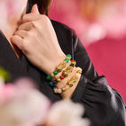 Pixiu Feng Shui Bracelet | EARTH Element | Green Agate x 18k Gold ...