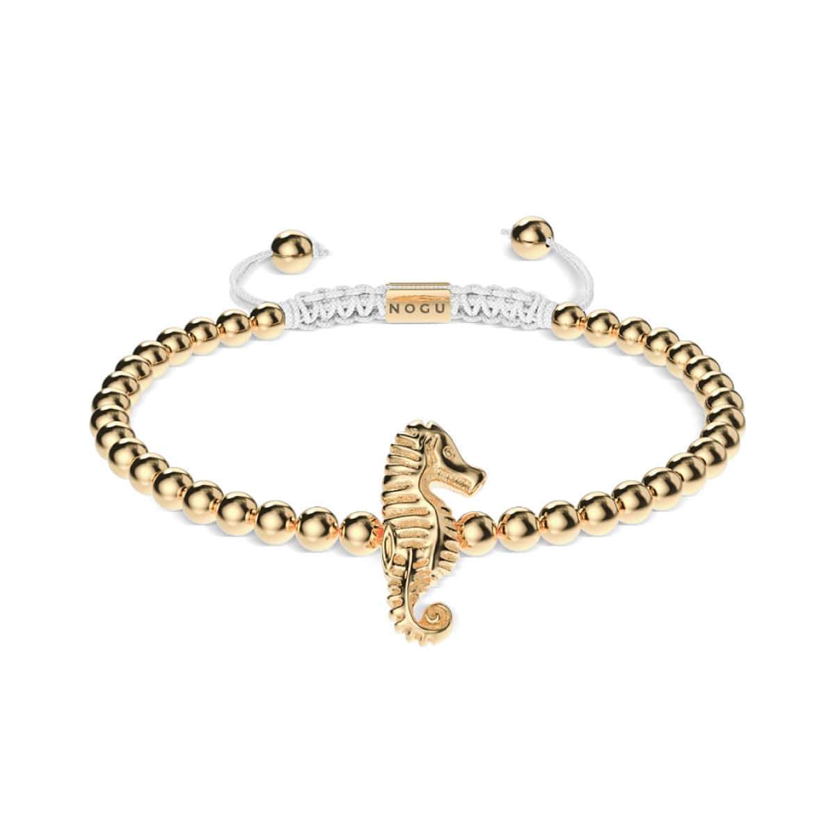 Reef | 18k Gold | Seahorse Macrame Charmballa Bracelet – NOGU United States