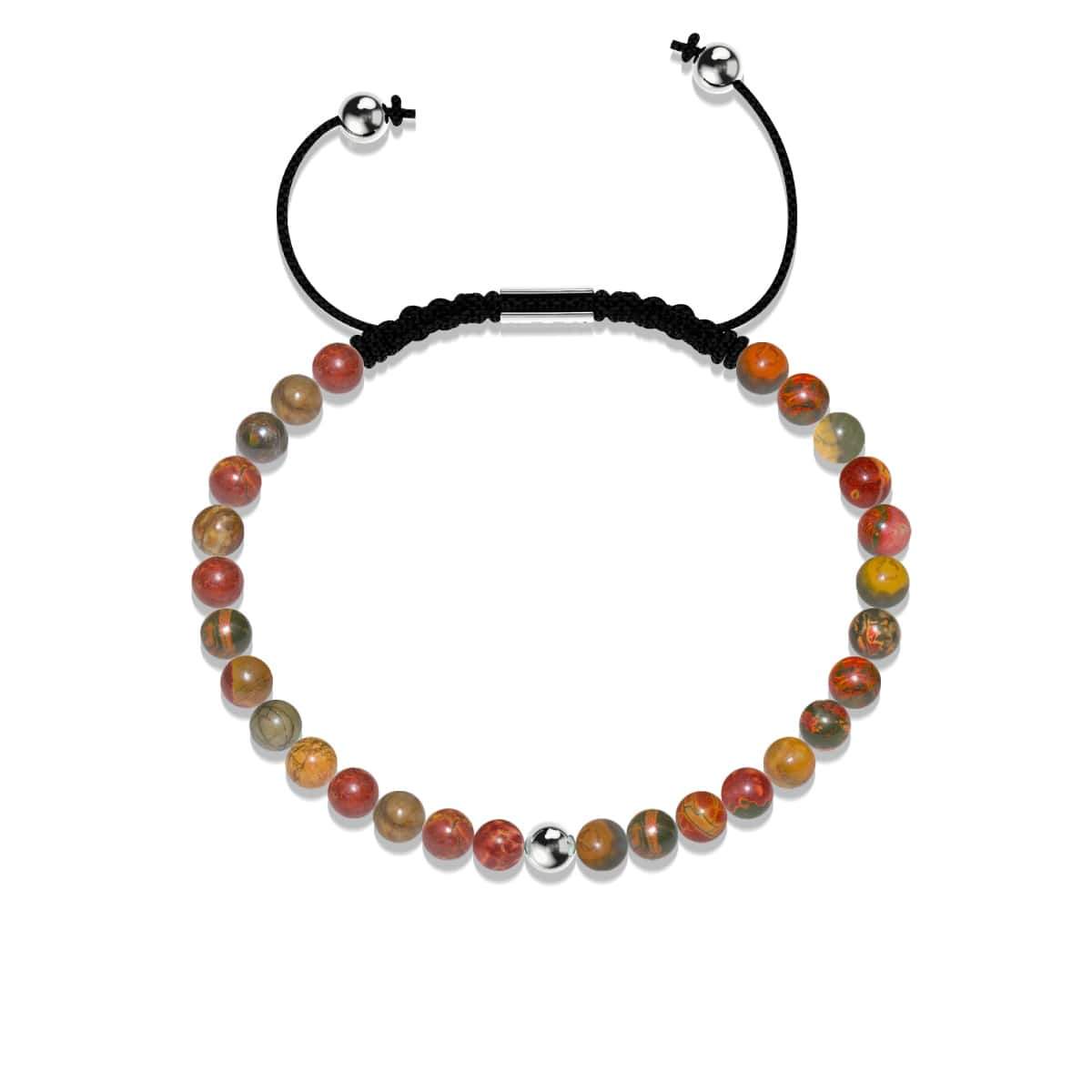 Red Picasso Jasper | .925 Sterling Silver | Focus Gemstone Macrame Bra ...
