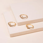 Blessed | Gold Vermeil | CZ Diamond Cross Ring – NOGU.studio