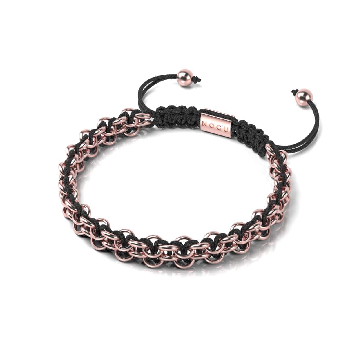 NOGU Tiger Links Mini Kismet Bracelet Black x Rose Gold