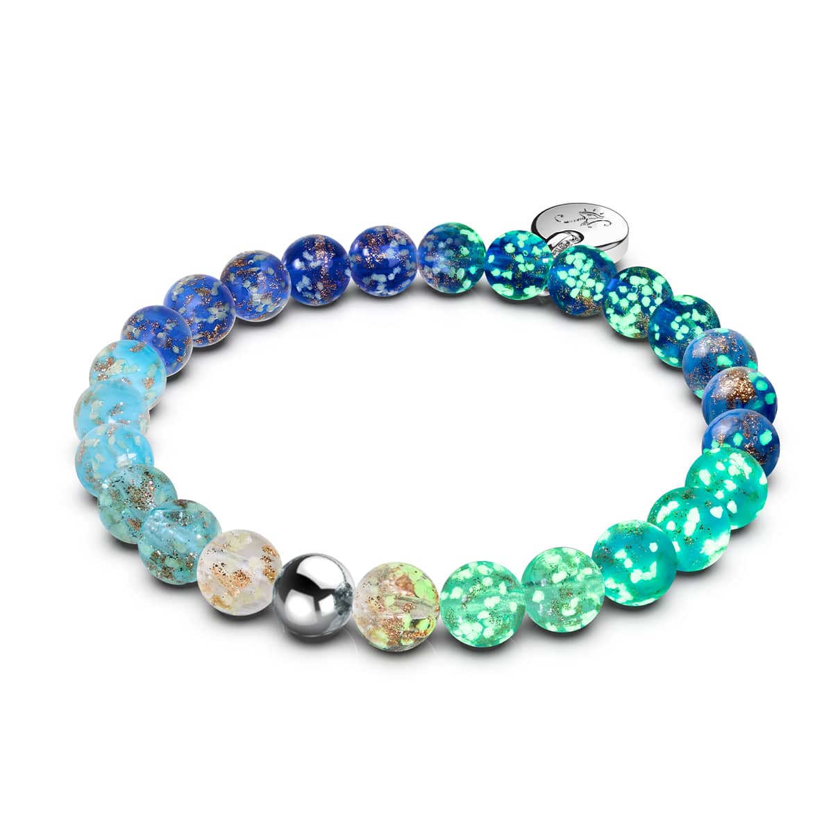 Blue Ombre | .925 Sterling Silver | Firefly Glass Bracelet – NOGU ...