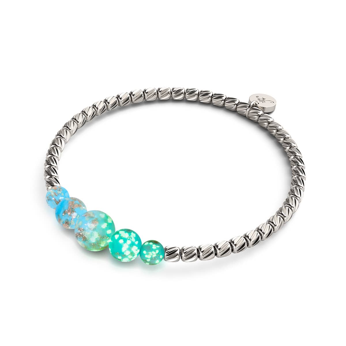 Cerulean | Silver | Firefly Glass Cascade Bracelet – NOGU United States