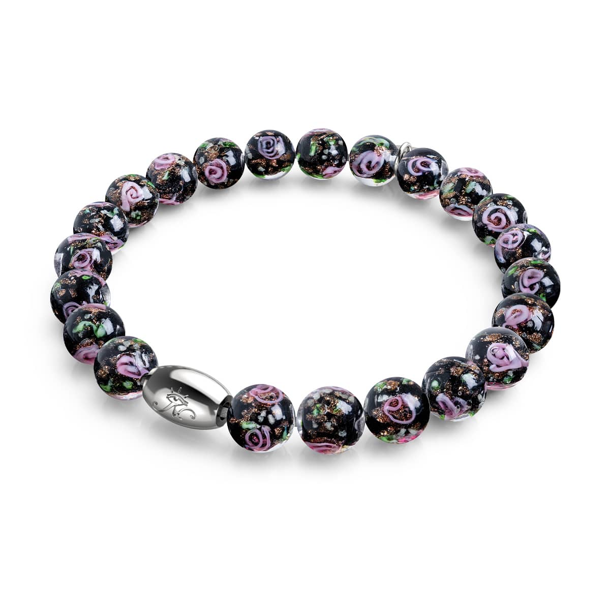 Enchanted Rose | .925 Sterling Silver | Firefly Glass Garden Bracelet ...