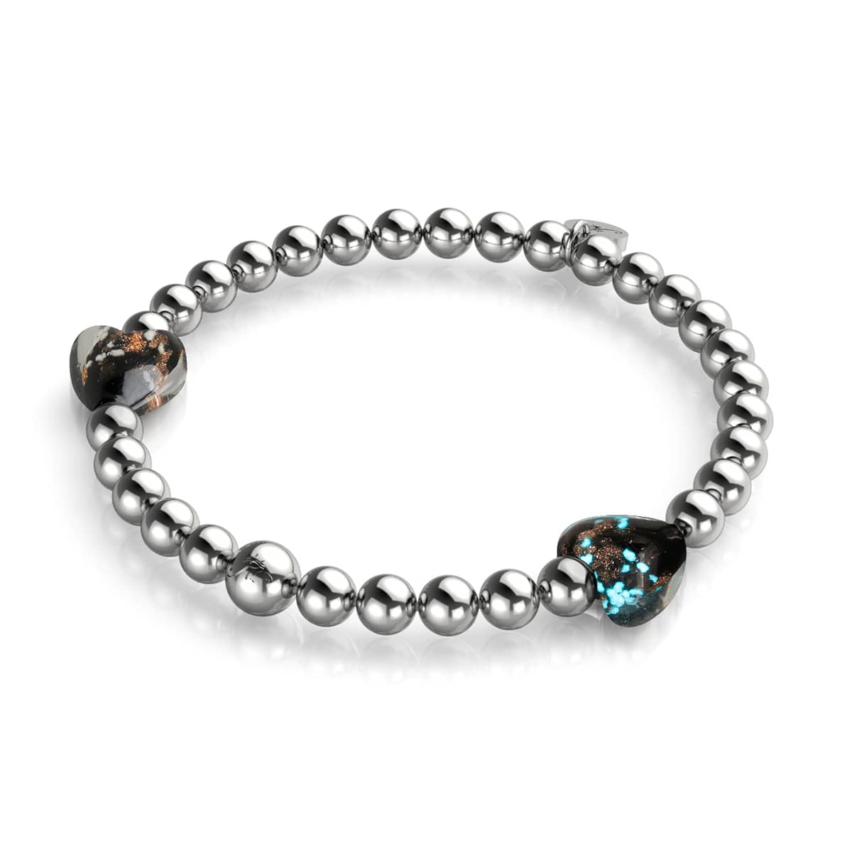 Obsidian | Firefly Glass Hearts Essence Bracelet– NOGU USA
