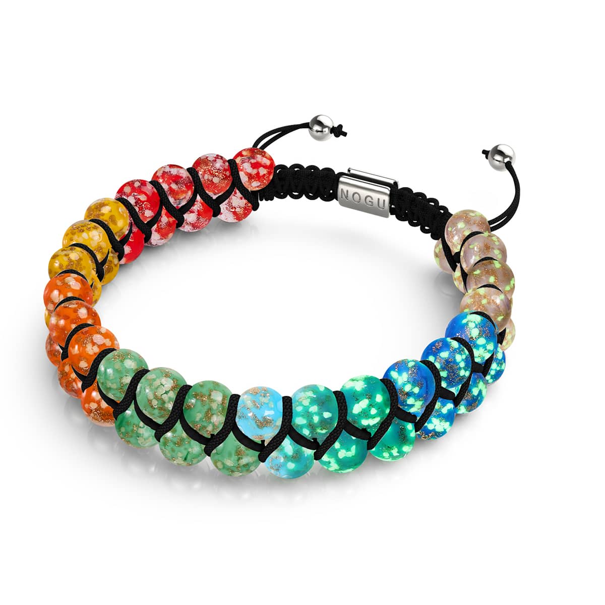 Rainbow Chakra | Solid Firefly Glass Bracelet – NOGU United States