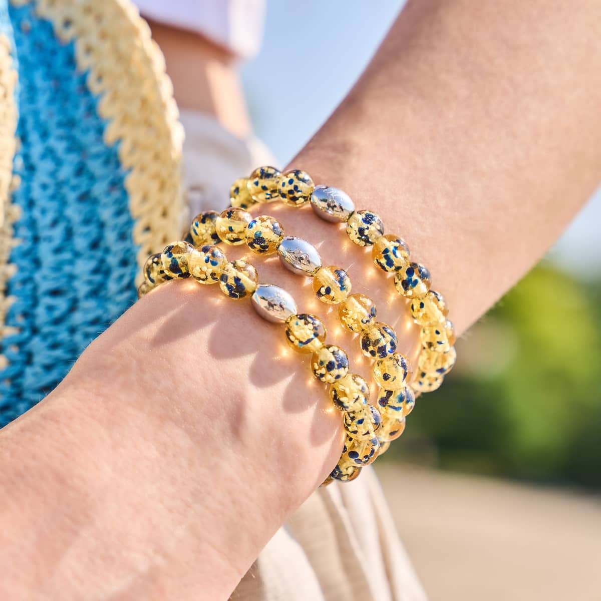 Sandstone Flame | .925 Sterling Silver | Firefly Glass Bracelet – NOGU ...