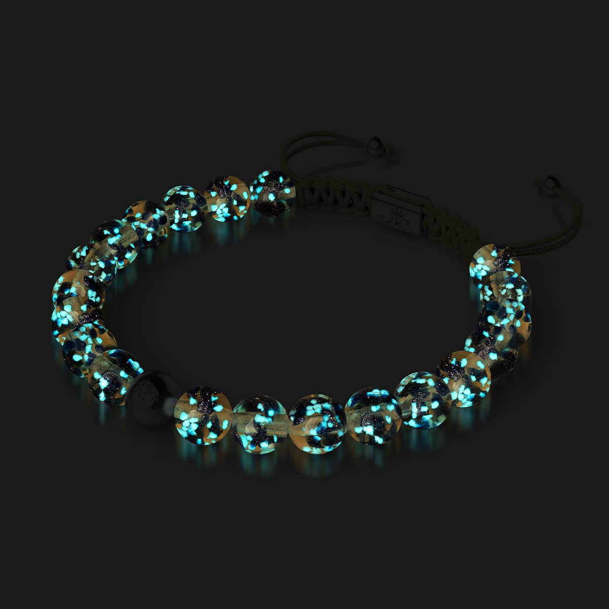 Sandstone Flame | Silver | Firefly Glass Macrame Bracelet– NOGU USA